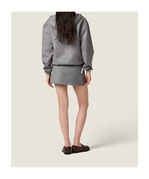 Miu Miu Logo-patch Drawstring Hoodie
