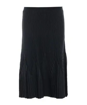 Elisabetta Franchi Ribbed Skirt - Black