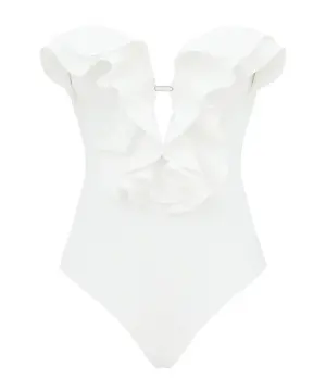 Zimmermann Sleeveless One-piece Swimsuit - Ivory