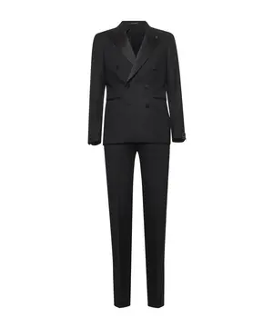 Tagliatore Jacquard Double-breasted Suit Set