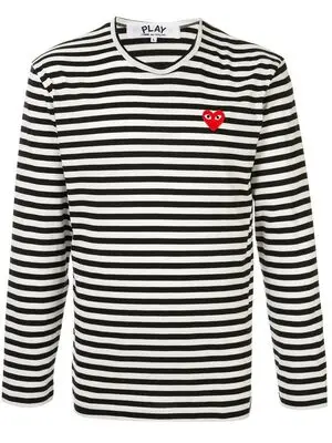 Play Comme Des Garcon Embroidered Logo T-shirt