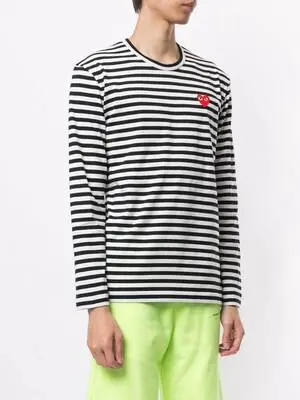 Play Comme Des Garcon Embroidered Logo T-shirt