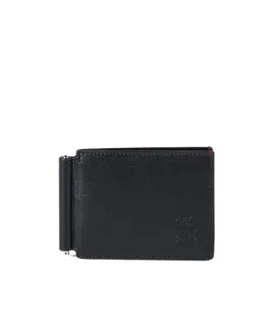 Brunello Cucinelli Grained Leather Money Clip Wallet - Black