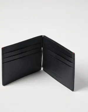 Brunello Cucinelli Grained Leather Money Clip Wallet