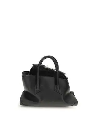 Attico La Passeggiata Mini Leather Handbag - Black