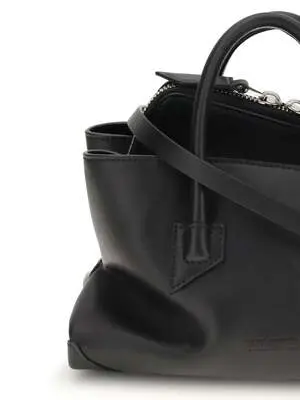 Attico La Passeggiata Mini Leather Handbag - Black