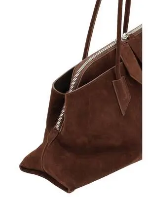 Attico La Passeggiata Suede Shoulder Bag - Brown