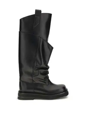 Attico La Passeggiata Leather Boots - Black