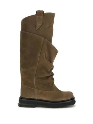 Attico La Passeggiata Suede Boots - Brown