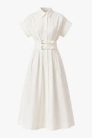 EXQUISE Neutrals / Samantha Midi Dress Ecru