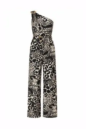 EXQUISE Katalina Jumpsuit With Belt - Black