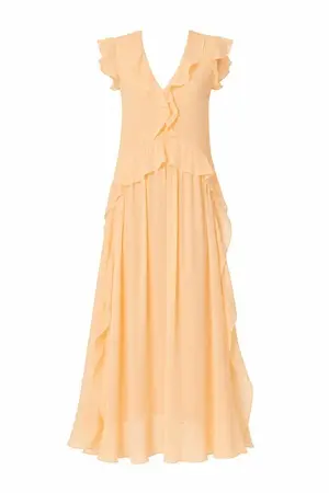 EXQUISE Neutrals Cameron Maxi Dress Salmon - Orange