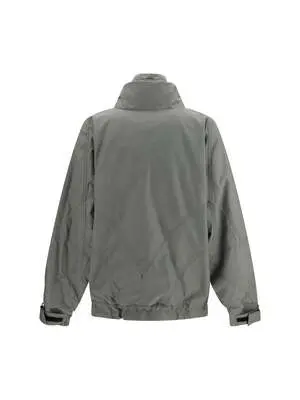 Attico High-neck Bomber With Zips - Gray