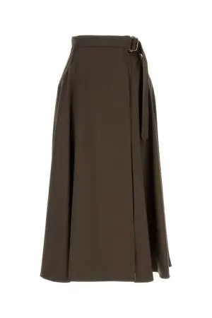 Burberry Wool Skirt - Brown