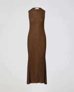 Veronica De Piante Gabby Knit Dress - Camel