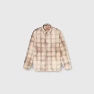 DIESEL® Check Shirt In Fluid Fabric - Brown