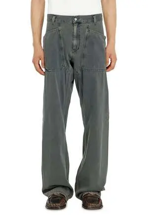 DIESEL® D-zeta Relaxed Fit Jeans With Maxi Utility Pockets - Grey