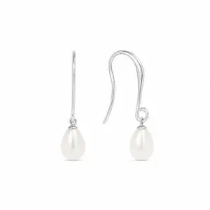 ESTERAH Alba Pearl Drop Earrings - Silver