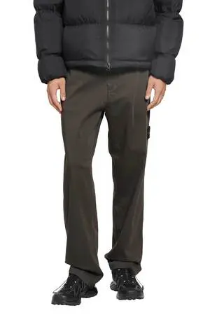 Stone Island Stretch Organic Cotton Satin Cargo Trousers