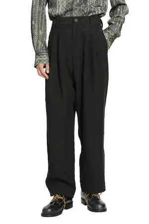 ZIGGY CHEN Wide Leg Trousers - Black