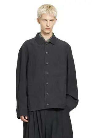 ZIGGY CHEN Spread Collar Chore Jacket - Grey