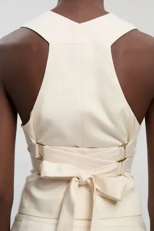 Karen Millen Linen Corset Waistcoat