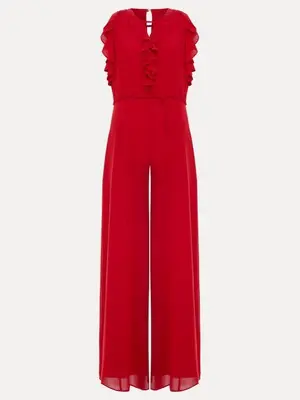 PHASE EIGHT Draped Wide-leg Jumpsuit With Ruffle Front