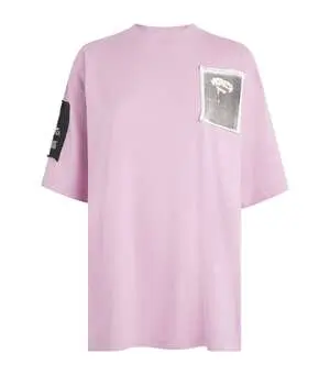Balenciaga Floral Print T-shirt - Pink
