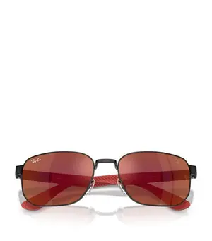 Ray-ban Scuderia Ferrari Square Frame Sunglasses - Black