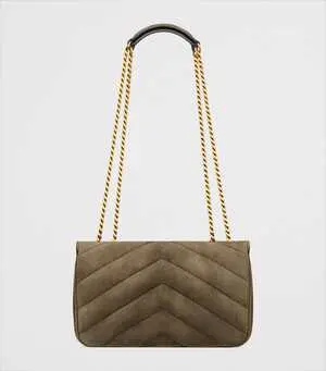 Saint Laurent Small Suede Loulou Shoulder Bag