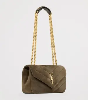 Saint Laurent Small Suede Loulou Shoulder Bag