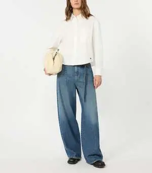 Max Mara Cotton Cropped Shirt