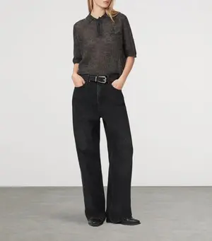 ALLSAINTS Mohair-blend Anabel Polo Top