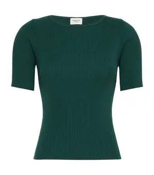Max Mara Ribbed Boat-neck T-shirt