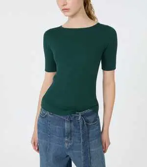 Max Mara Ribbed Boat-neck T-shirt