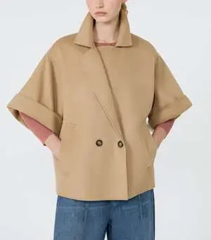 Max Mara Wool Short-sleeved Coat