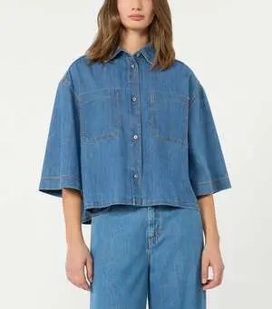 Max Mara Cotton Denim Shirt
