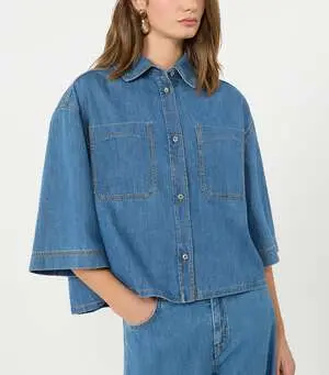 Max Mara Cotton Denim Shirt