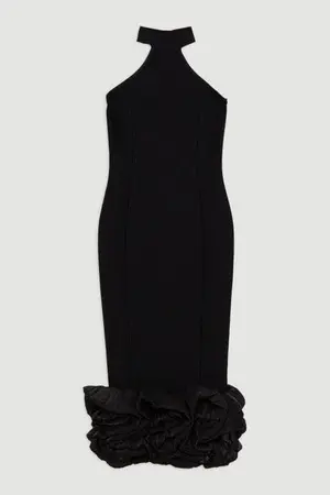 Karen Millen Bandage Halter Midi Dress