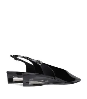 Alaïa Patent Leather Invisible Wedge Slingback Pumps 30