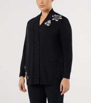 Marina Rinaldi Cotton Knitted Top & Cardigan Set