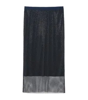 Marina Rinaldi Crystal-embellished Net Skirt