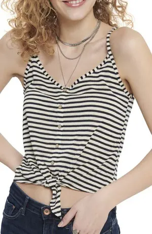 Only Cannes Tie Front Tank Top