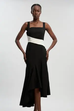 Karen Millen Strappy Asymmetric Maxi Dress