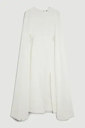 Karen Millen Cape Effect Mesh Midi Dress