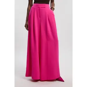 Karen Millen Wide Leg Tailored Trousers - Pink