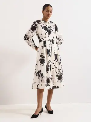 PHASE EIGHT Natalie Floral Belted Shirt Dress