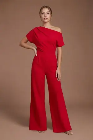 Coast Petite Off Shoulder Jumpsuit