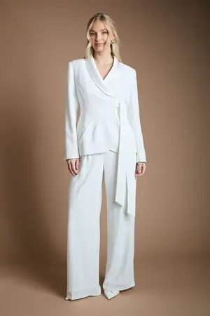 Coast Satin Collared Neck Bridal Blazer