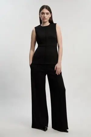 Karen Millen Ponte Wide Leg Trouser
